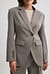 Fitted Overlap Blazer Grey | NA-KD