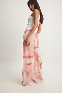 Flowy Printed Pants Multicolor | NA-KD