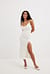 Gathered Front Strap Dress Offwhite | NA-KD