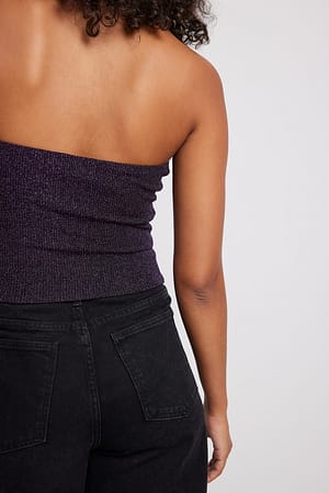 Glitter Bandeau Top Purple | NA-KD