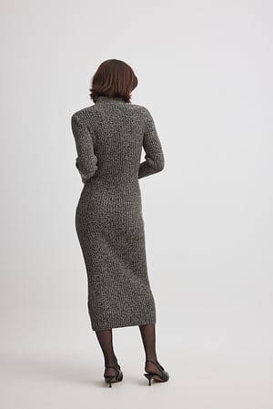 Knitted Midi Dress Grey | NA-KD