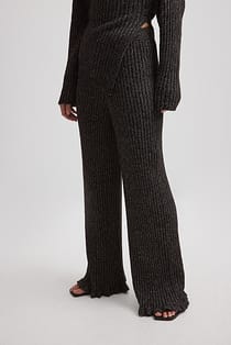 Knitted Trousers Black | NA-KD