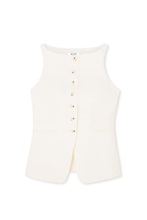 Linen Vest White | NA-KD