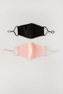 2-Pack Textured Face Masks Multicolor | NA-KD