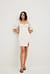 Gathered Chest Slit Mini Dress Offwhite | NA-KD
