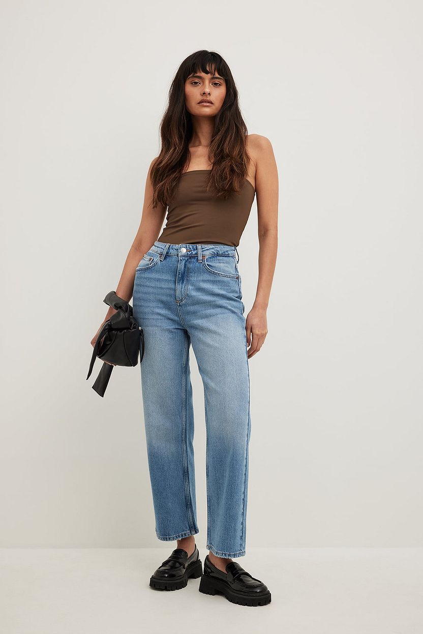 Double Folded Tube Top Brown | NA-KD