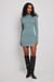 Knitted Mini Dress Blue | NA-KD