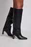 Leather Shaft Boots Black | NA-KD