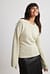 Open Back Knitted Lacing Sweater Offwhite | NA-KD