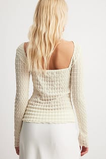 Open Back Structured Top Offwhite | NA-KD