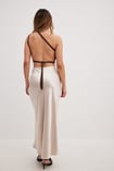 Open Back Tie Top Brown | NA-KD