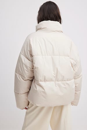 Oversized Padded Jacket Offwhite | NA-KD
