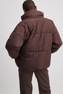Oversized Padded Jacket Brown | NA-KD