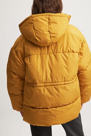 Oversized Padded Jacket Yellow | NA-KD