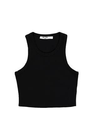 Ribbed Cropped Tank Black | NA-KD