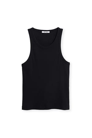 Ribbed Tank Black | NA-KD