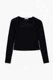 Sharp Shoulder Top Black | NA-KD