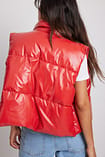 Shiny Cropped Vest Red | NA-KD