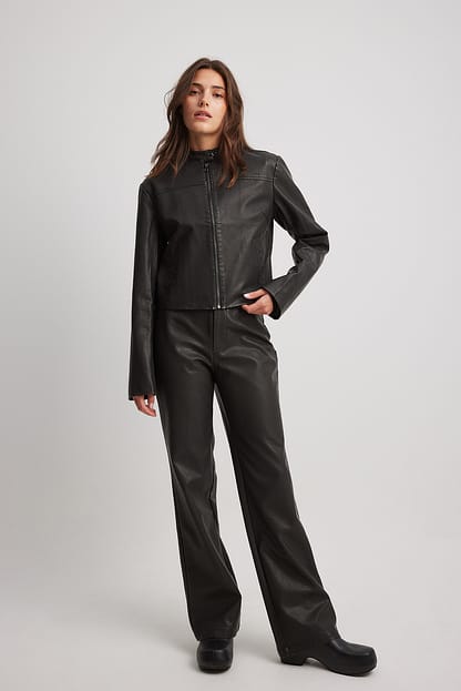 Short PU Jacket Black | NA-KD