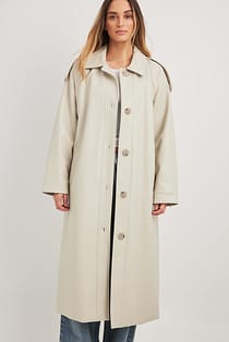 Snake Pu Trenchoat Beige | NA-KD