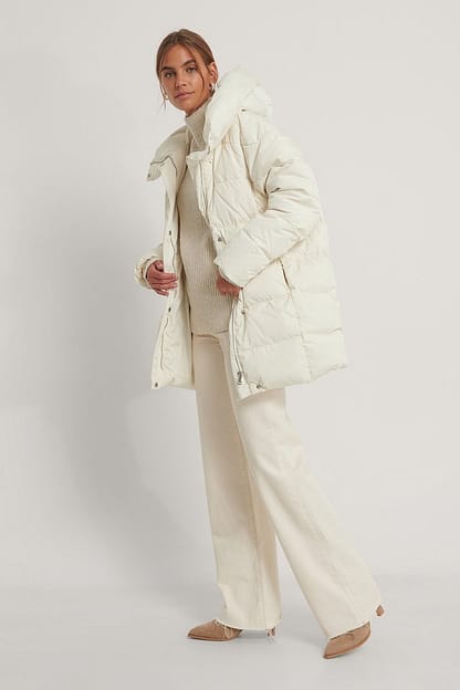 Ribbed Knitted Turtleneck Sweater Beige | na-kd.com