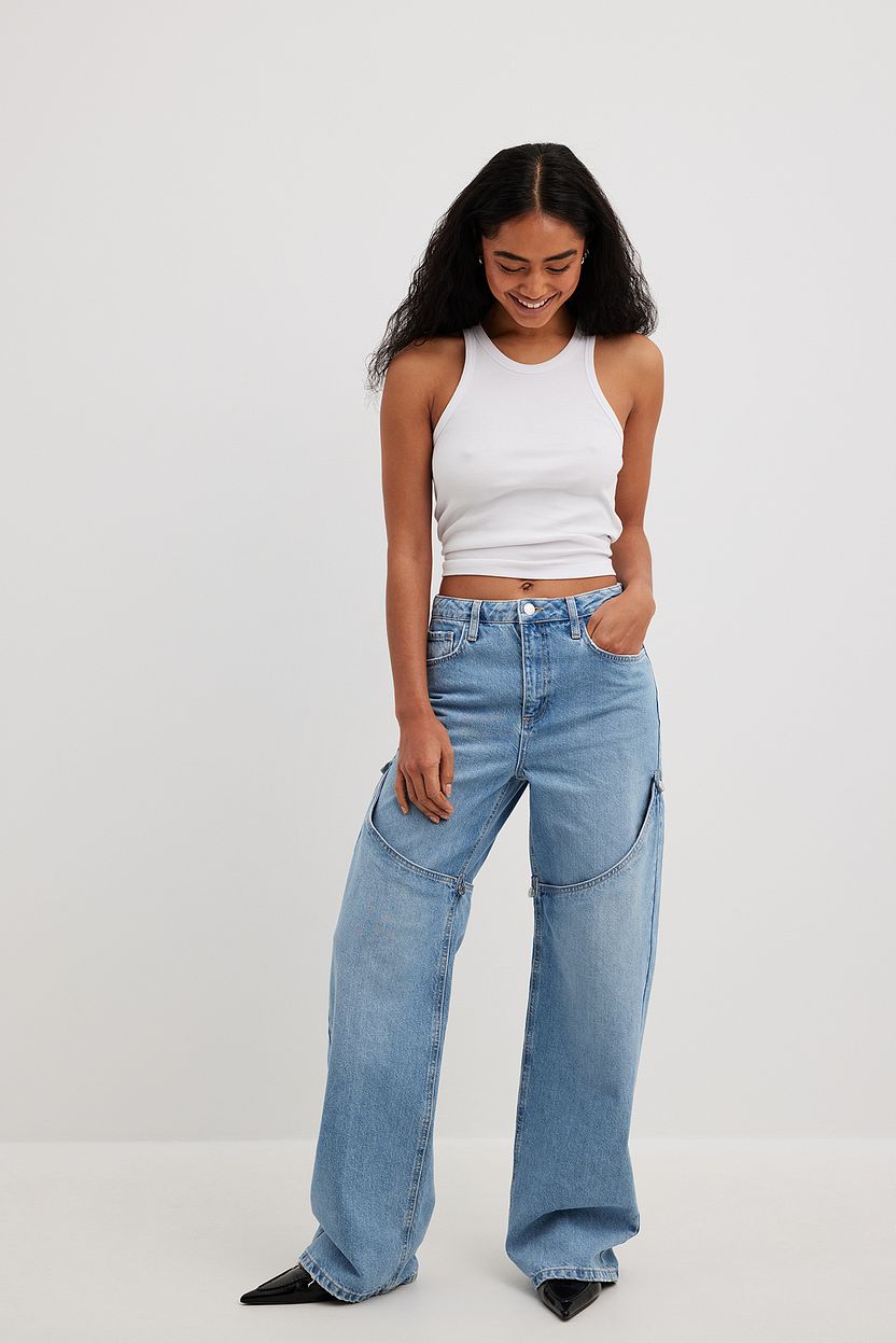 Recycled Denim Chaps Blue | NA-KD