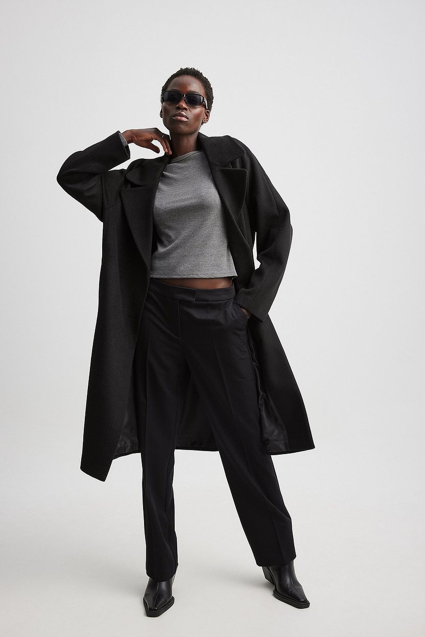 Low Waist Suit Pants Black | NA-KD