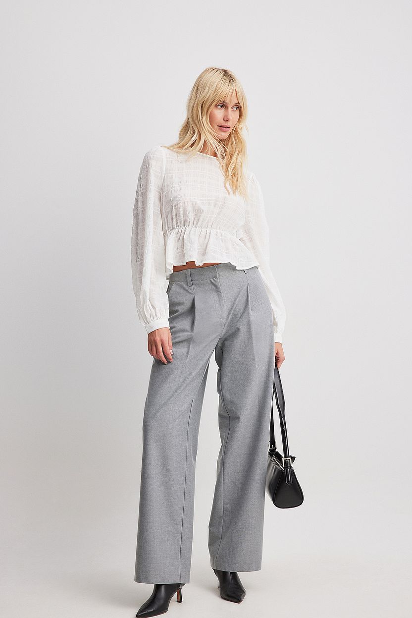 Structured Blouse Offwhite | NA-KD