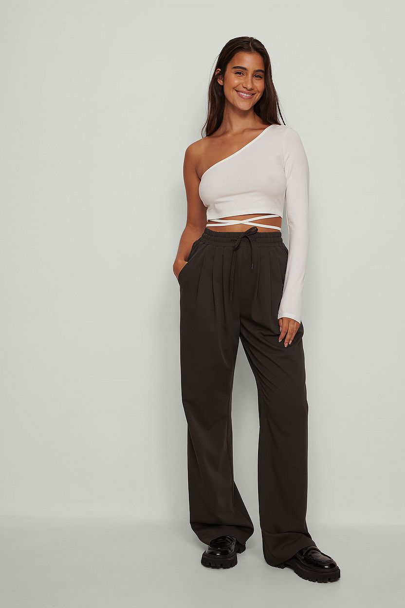 Einarmiges Oberteil Offwhite | NA-KD