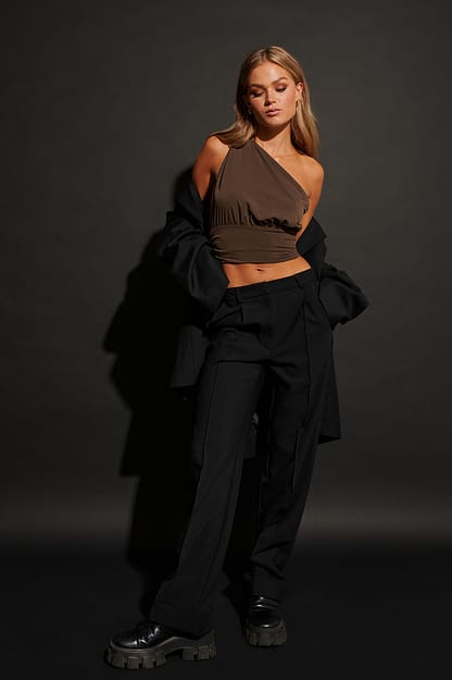 Gathered Top Brown | NA-KD