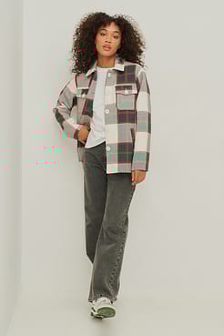 Round Neck Ribbed Top Offwhite | na-kd.com