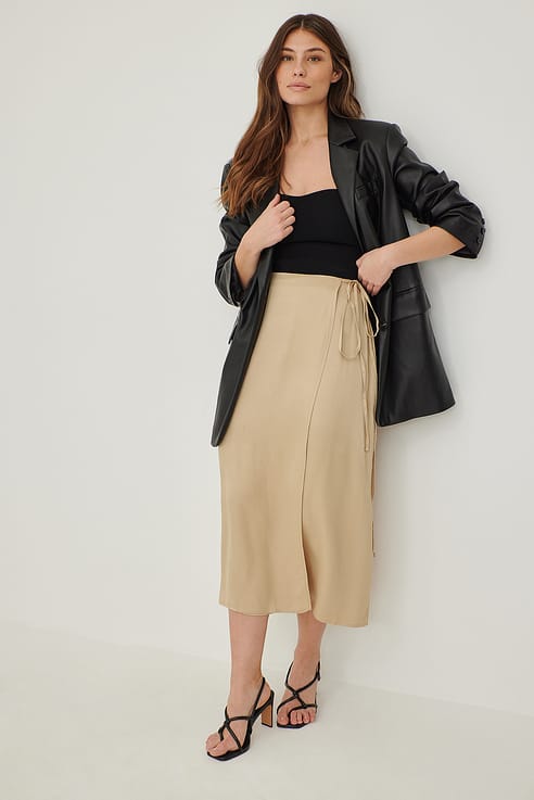 Maxi Oversized PU Blazer Black | na-kd.com