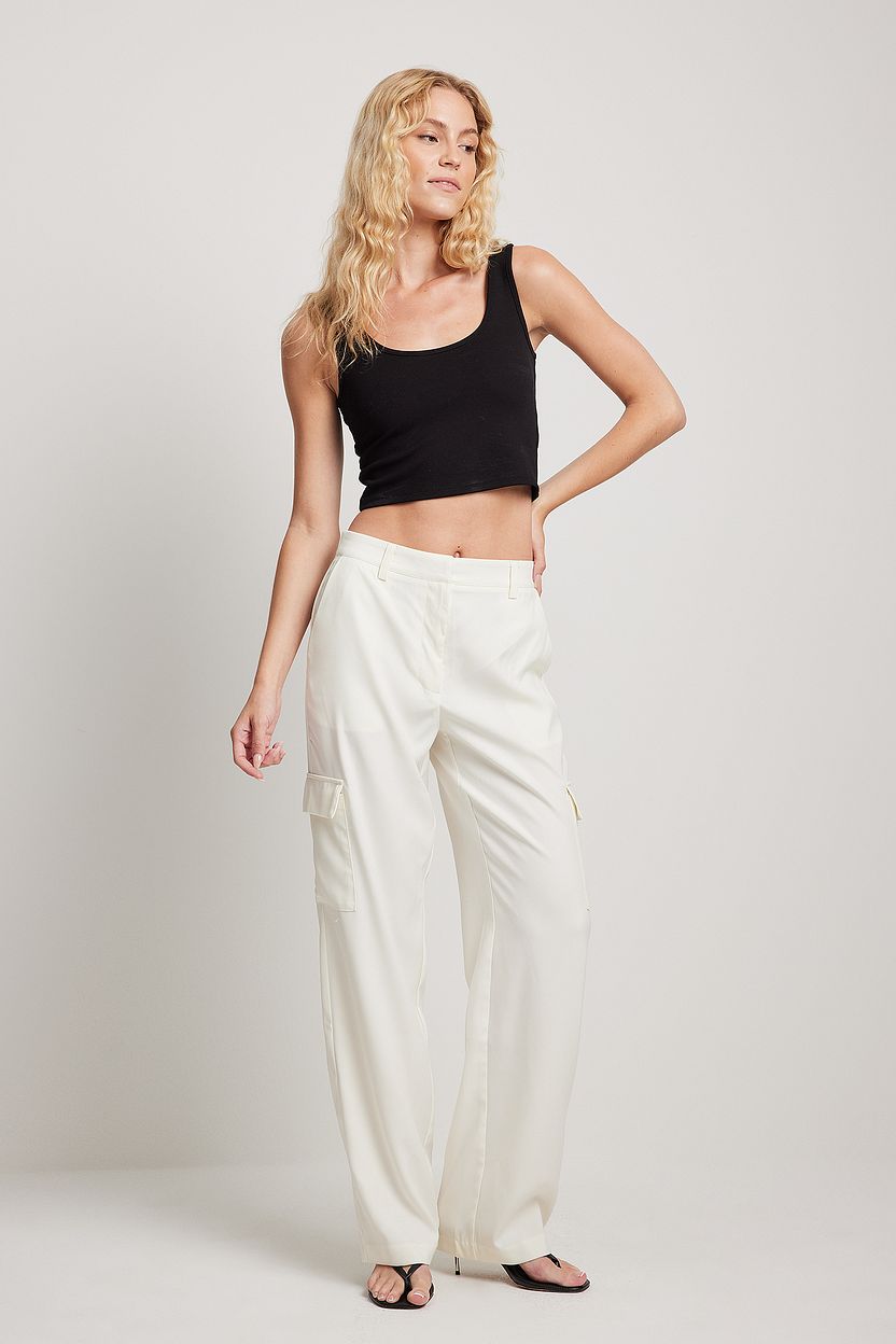 Squared Neck Singlet Black | na-kd.com