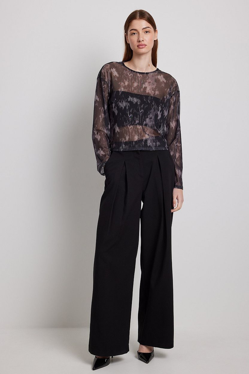 Loose Mesh Top Grey | NA-KD