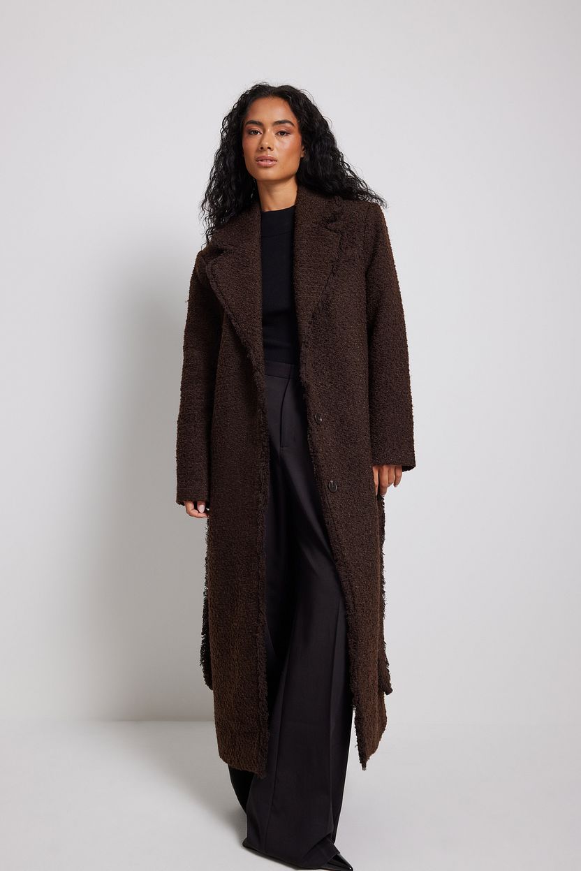 Belted Maxi Coat Brown | NA-KD