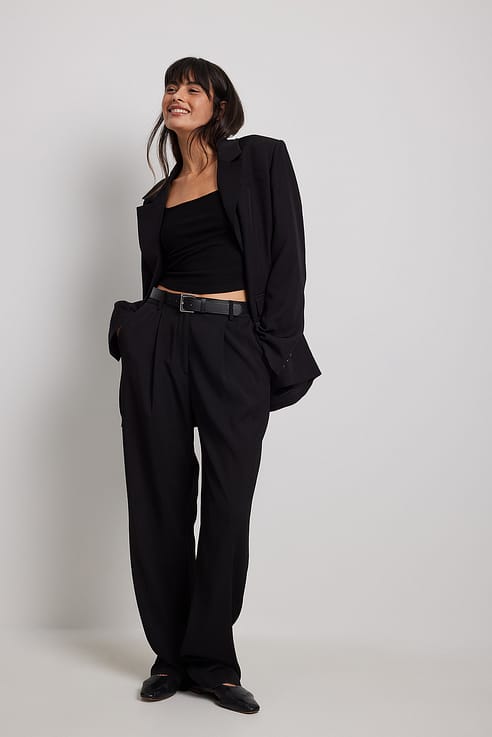 Heavy Oversized Blazer Black | NA-KD