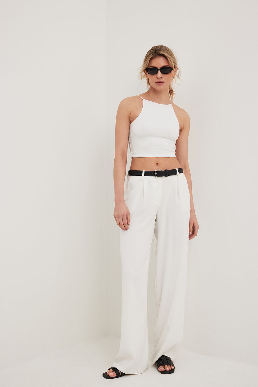 Spaghetti Strap Singlet White | NA-KD