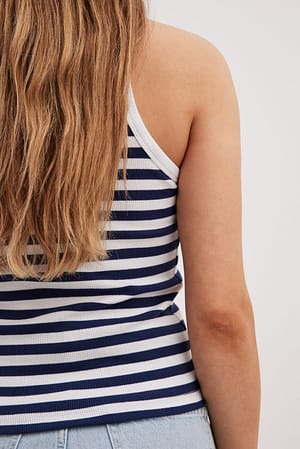 Striped Ribbed Tank Stripe | NA-KD