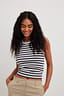 Striped Ribbed Tank Stripe | NA-KD