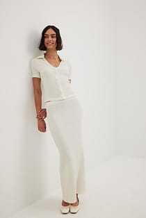 Structure Collar Top Offwhite | NA-KD