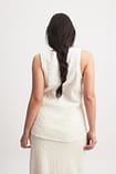 Structured Sleeveless Top Offwhite | NA-KD