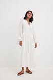 Structured Flowy Maxi Dress White | NA-KD