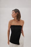Structured Tube Side Slit Top Black | NA-KD