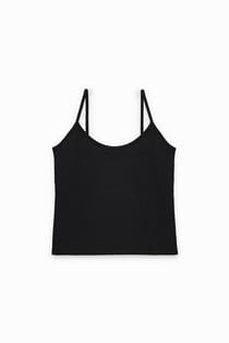 Thin Basic Strap Singlet Black | NA-KD