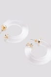 Transparent Hoops White | NA-KD