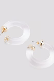 Transparent Hoops White | NA-KD